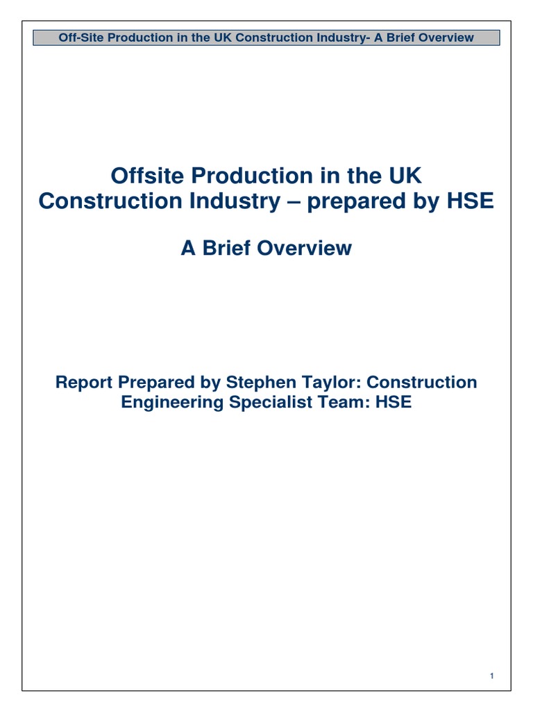 HSE Off Site Production June09 | PDF | Precast Concrete | Civil Engineering