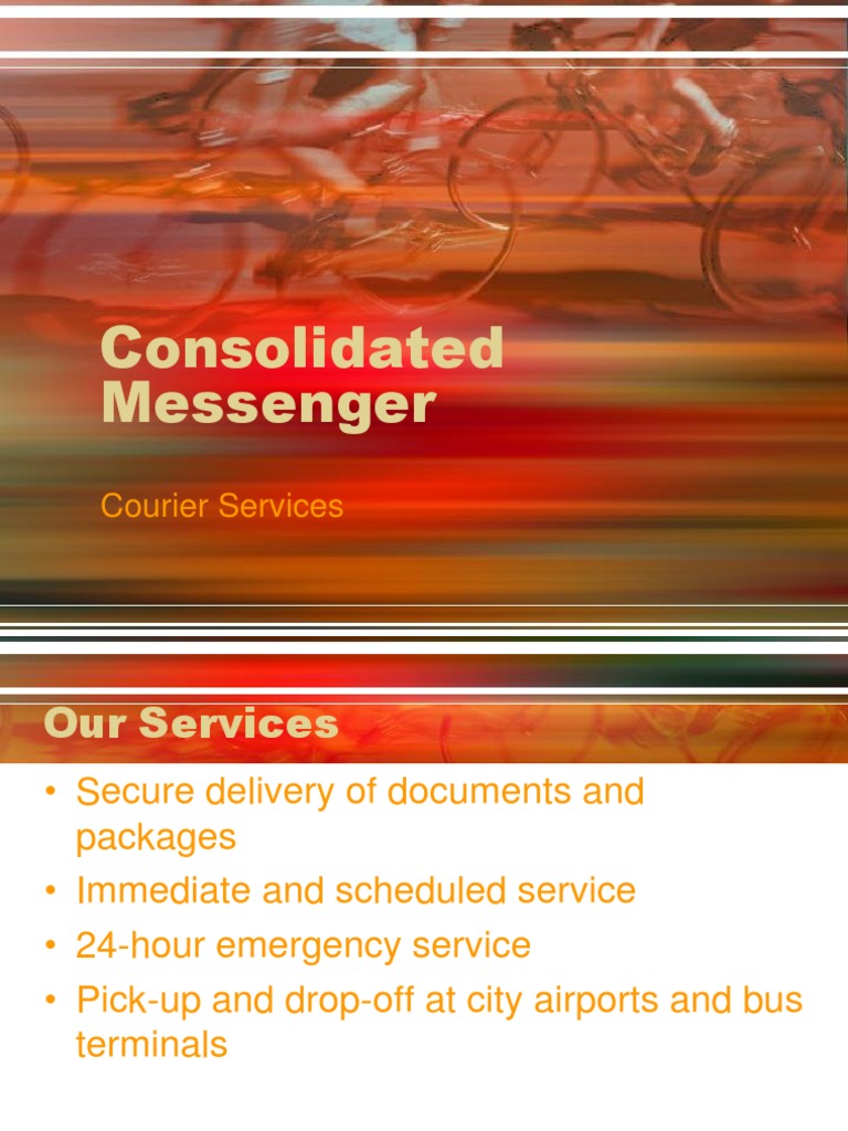 Consolidated Messenger: Courier Services | PDF