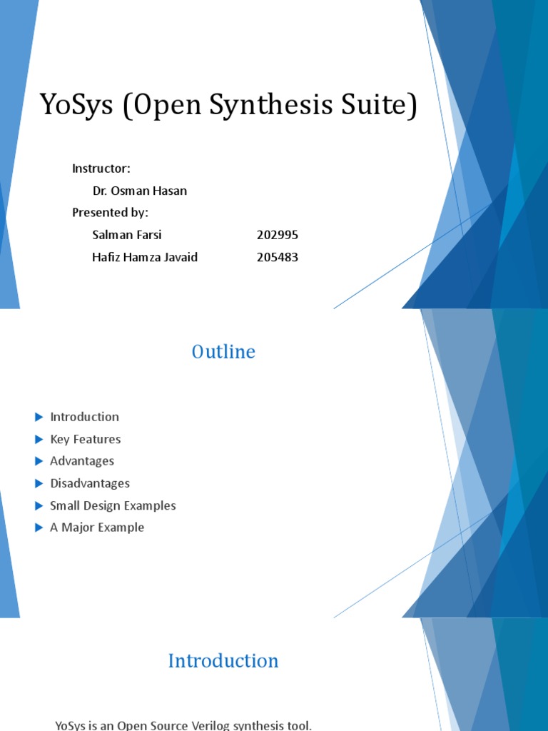 Yosys Open Synthesis Suite Pdf Logic Synthesis Hardware Description Language