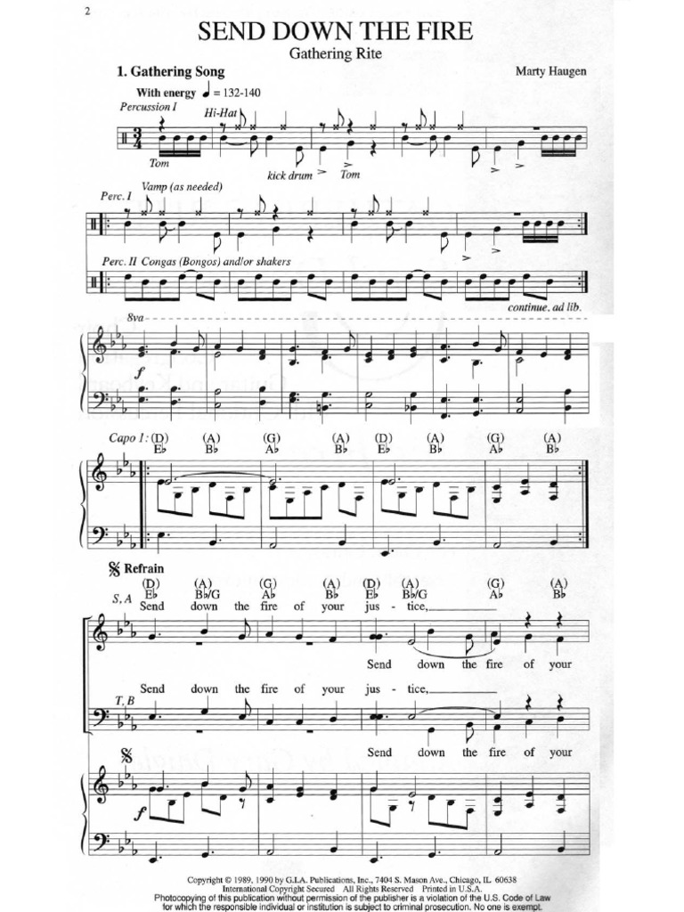 Send Down The Fire - Piano.1 | PDF