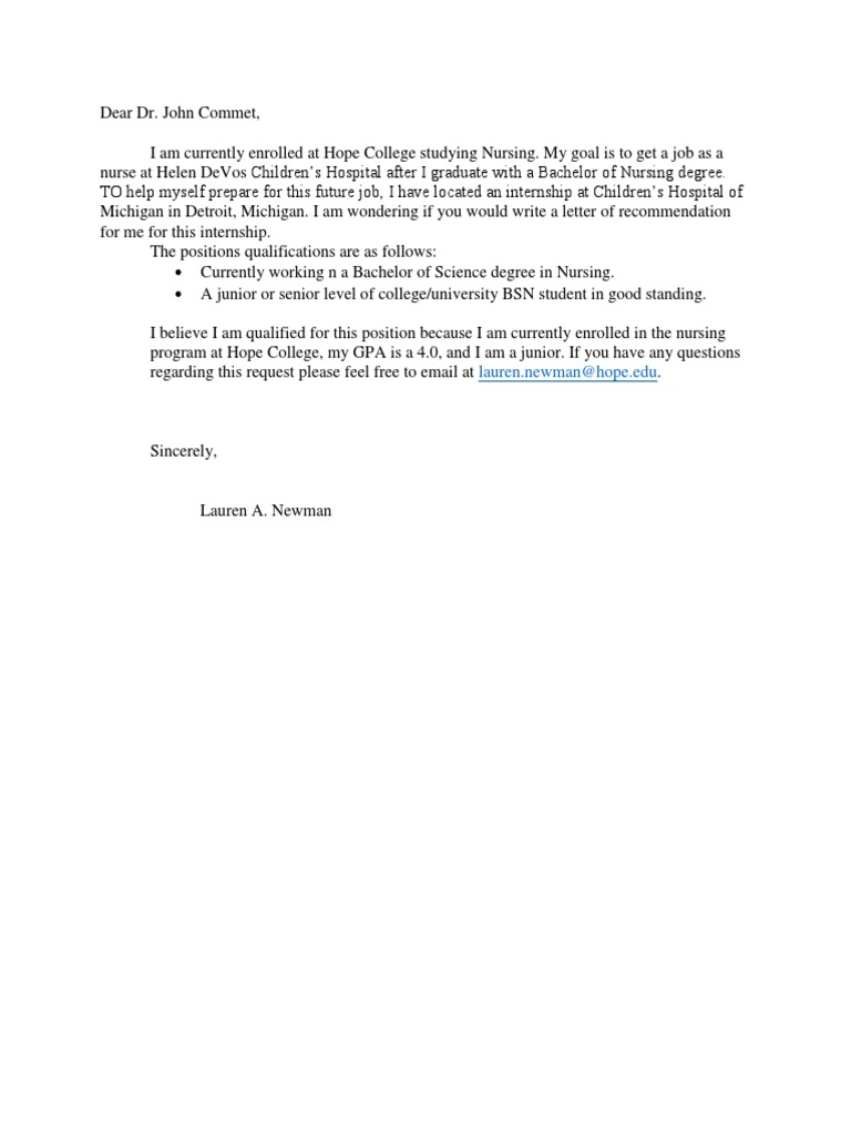Letter of Rec | PDF