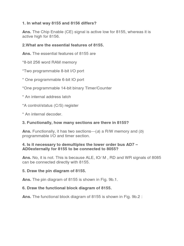 An Overview of the 8155 Programmable Peripheral Interface Chip | PDF ...