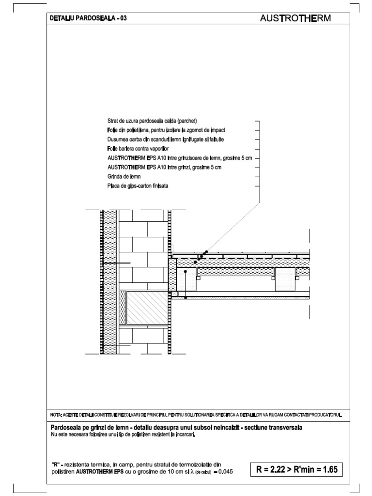 Austrotherm 39447 Austrotherm 9968 Austrotherm Pardoseala Pe Grinzi de ...