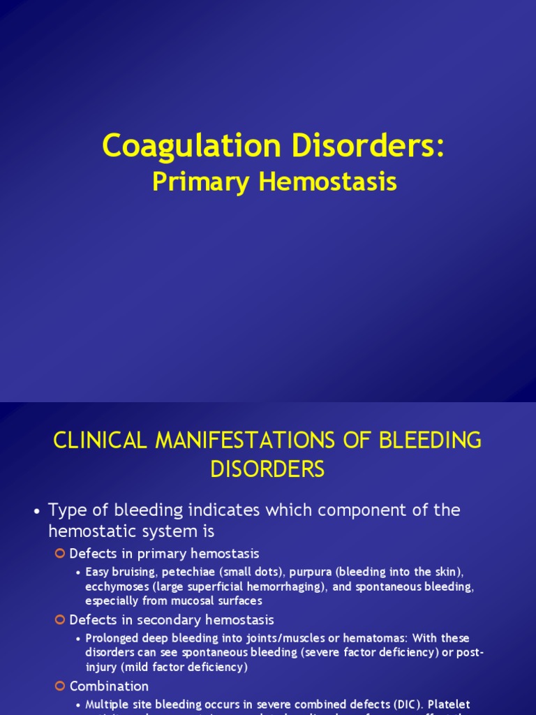 Coagulation Disorders | PDF | Coagulation | Platelet