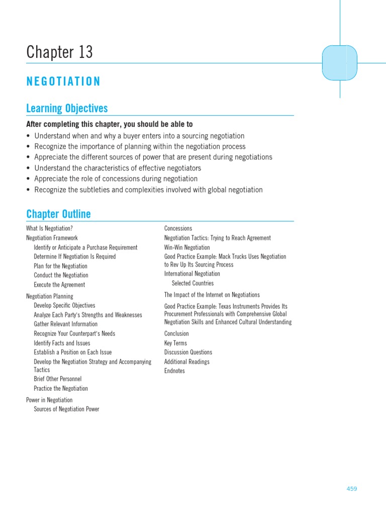 Module 2 Negotiation | PDF | Negotiation | Supply Chain