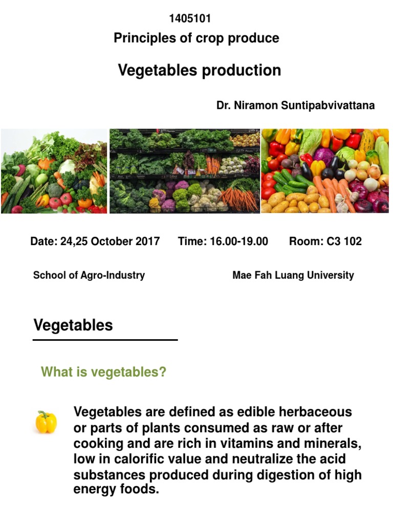 Vegetables Production | PDF | Vegetables | Tillage