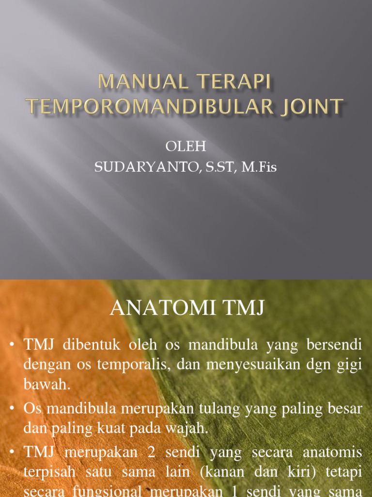 Manual Terapi-Tmj Revisi | PDF