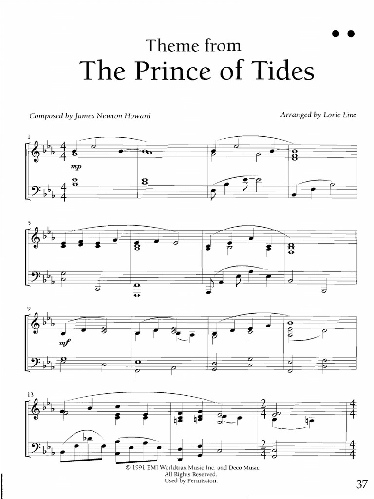 Theme From The Prince of Tides | PDF