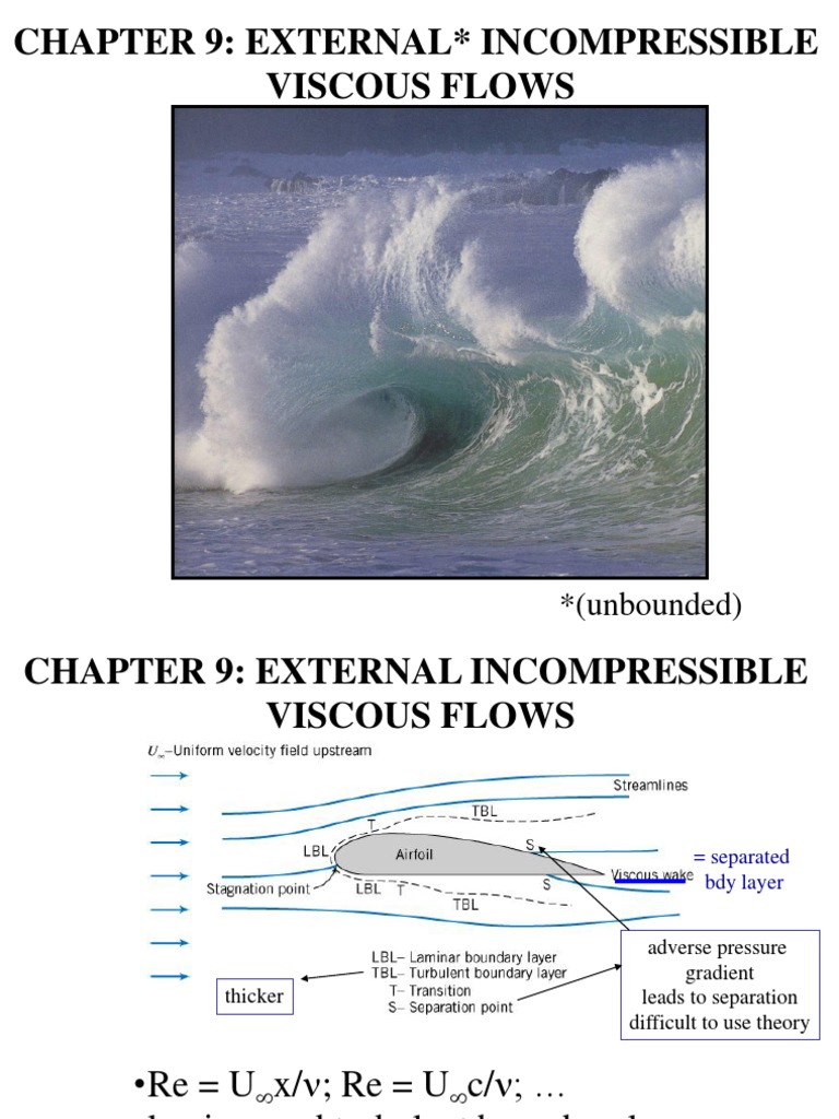 Chapter 9: External Incompressible Viscous Flows: (Unbounded) | PDF | Boundary Layer | Fluid ...
