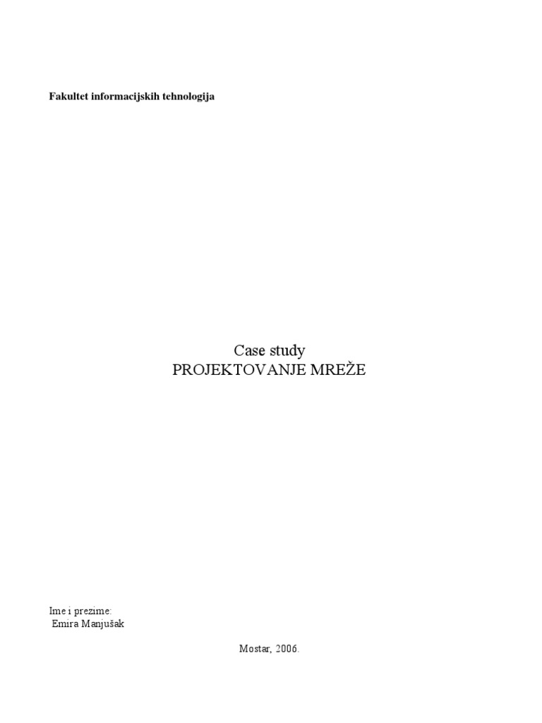 Primjer Case Study | PDF