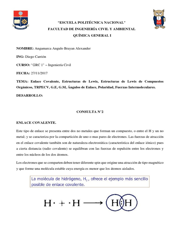 Geometria Electronica Quimica | PDF | Enlace químico | Polaridad química