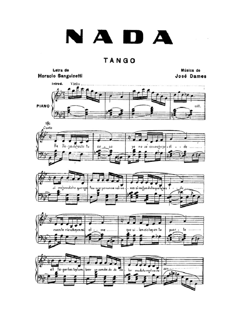 Nada - Partitura | PDF