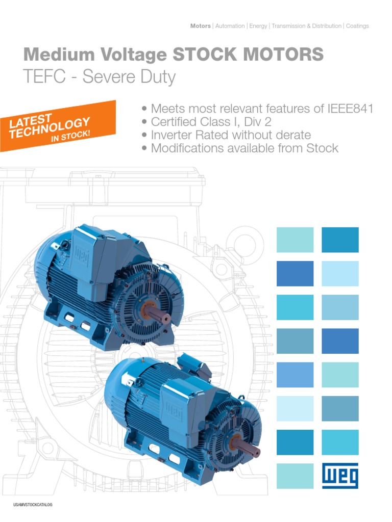 WEG Medium Voltage Stock Motors Tefc Severe Duty Mvstockcatalog ...