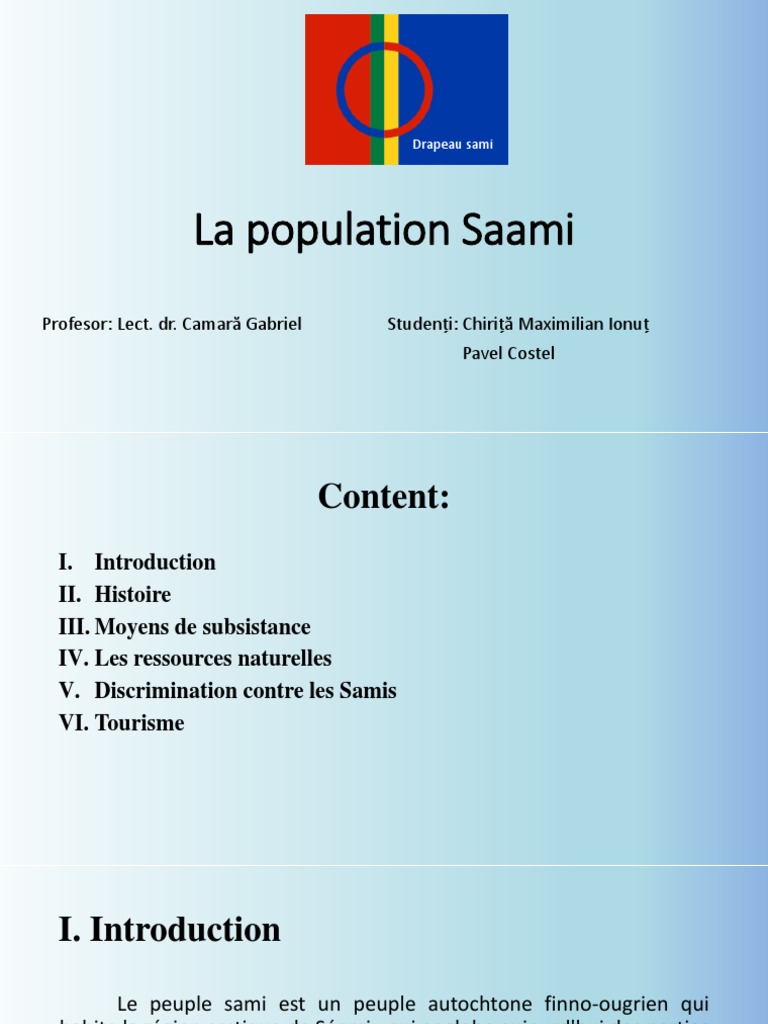 La Population Saami | PDF | Peuple sami | Finlande