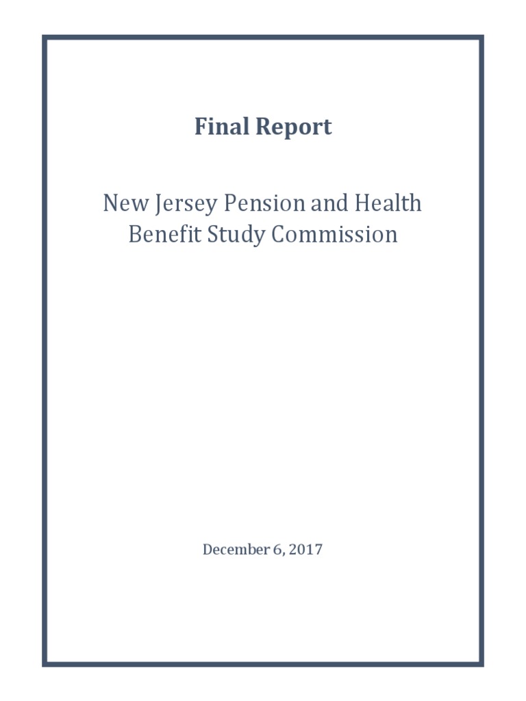 Final Report - New Jersey Pension and Health Benefit Study Commission ...