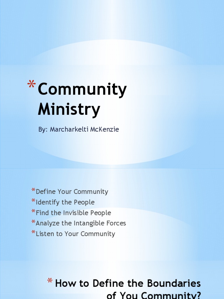 Community Ministry | PDF