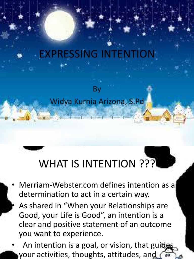 Expressing Intention: by Widya Kurnia Arizona, S.PD | PDF | Grammar ...