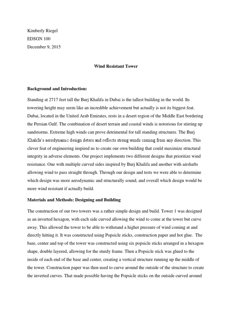 Final Design Technical Paper | PDF | Wound | Dubai