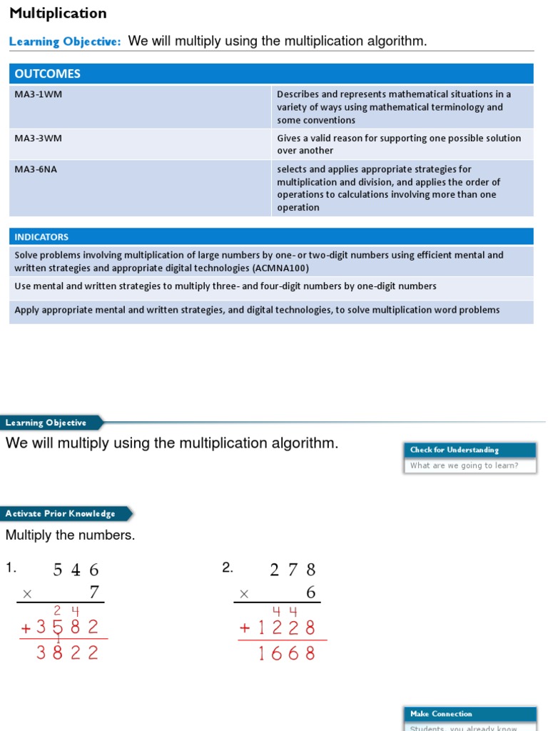 Multiplication | PDF | Multiplication | Algorithms