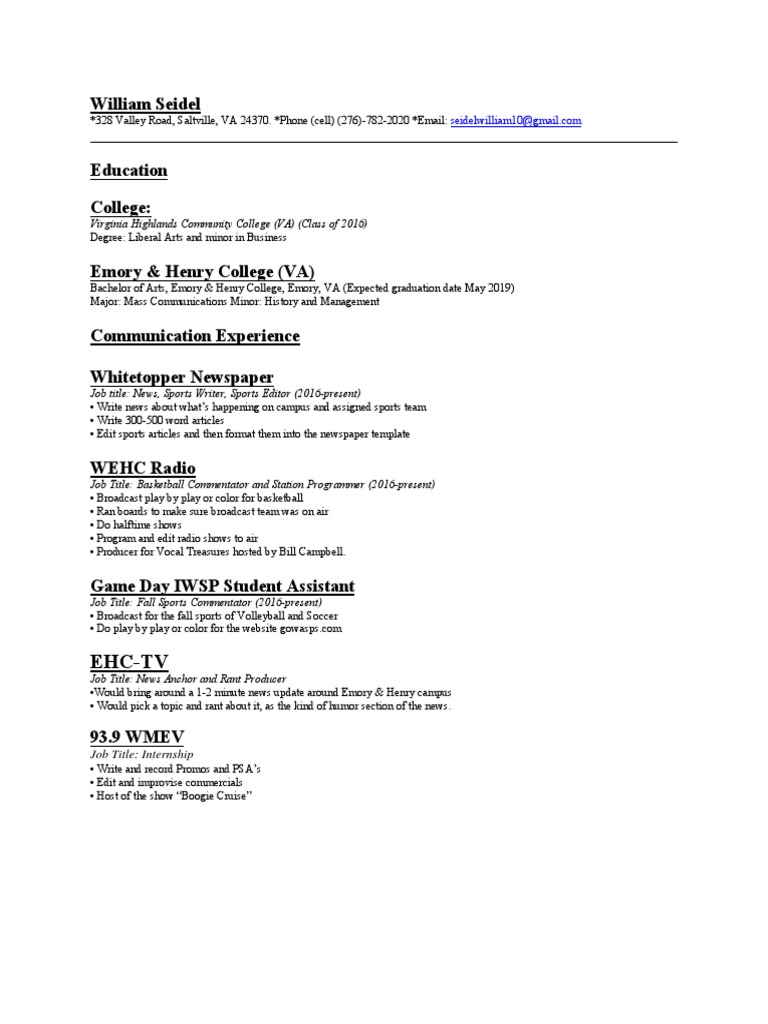 William Seidel: Ehc-Tv | PDF