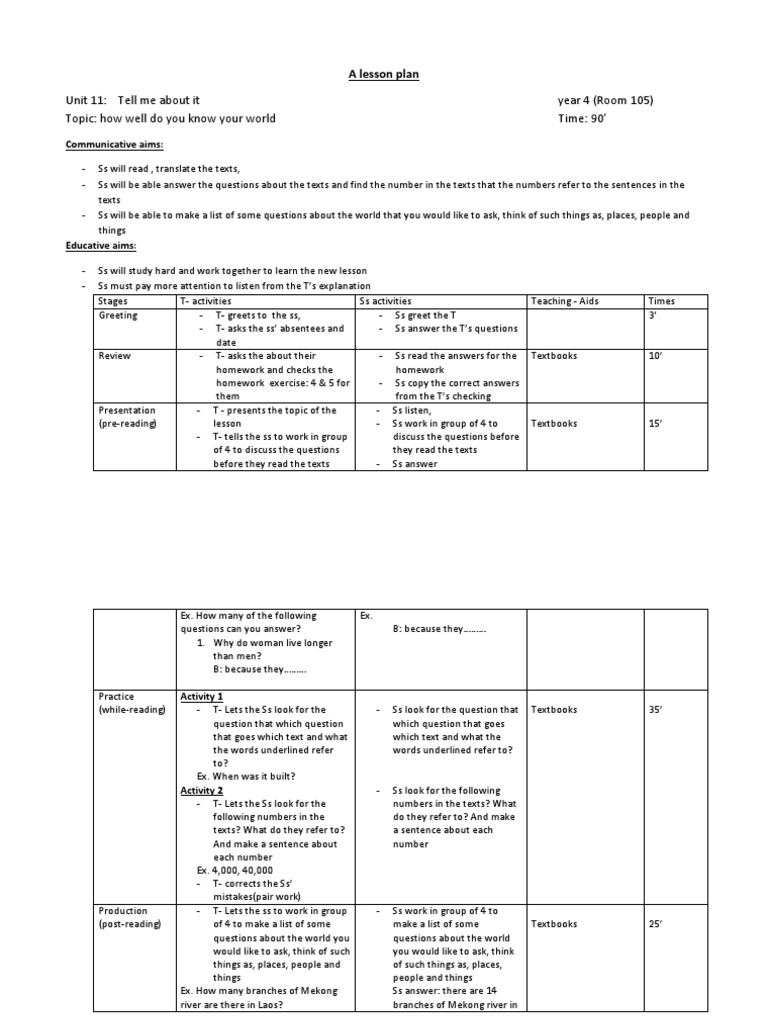 A Lesson Plan: Communicative Aims | PDF | Lesson Plan | Semiotics