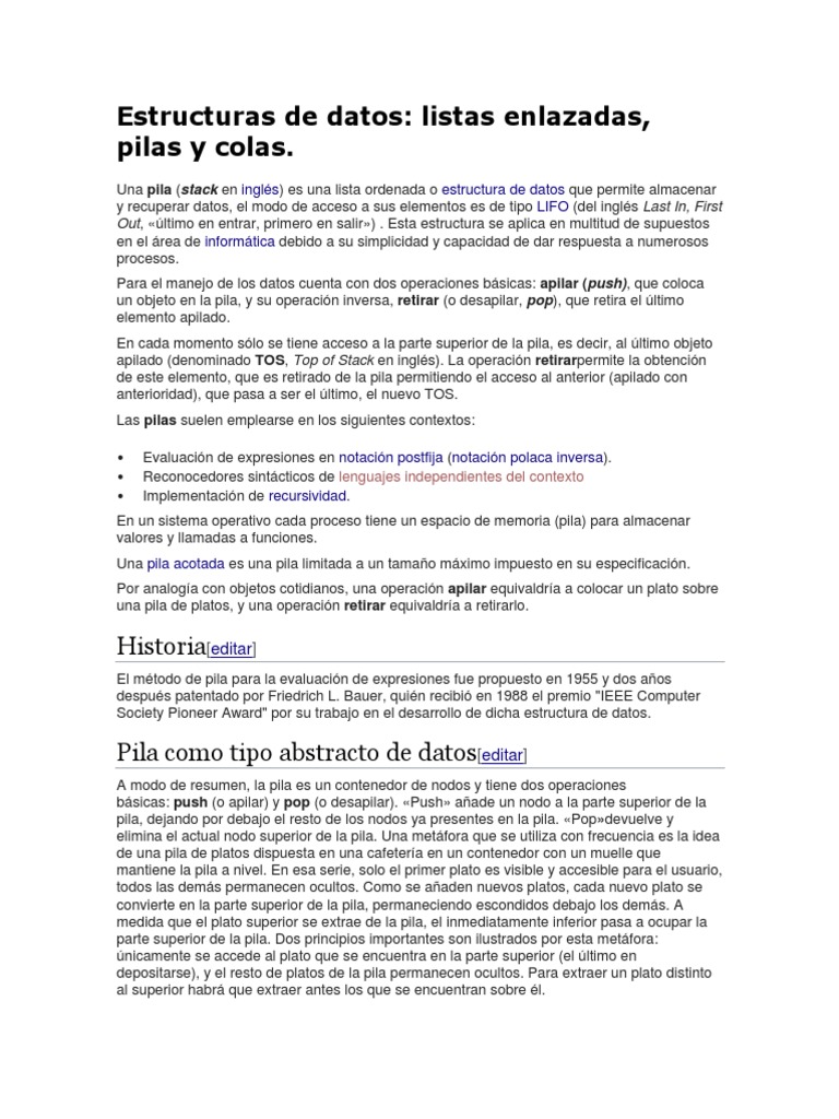 Pilas Java | PDF | Algoritmos y Estructuras de Datos | Tecnología digital