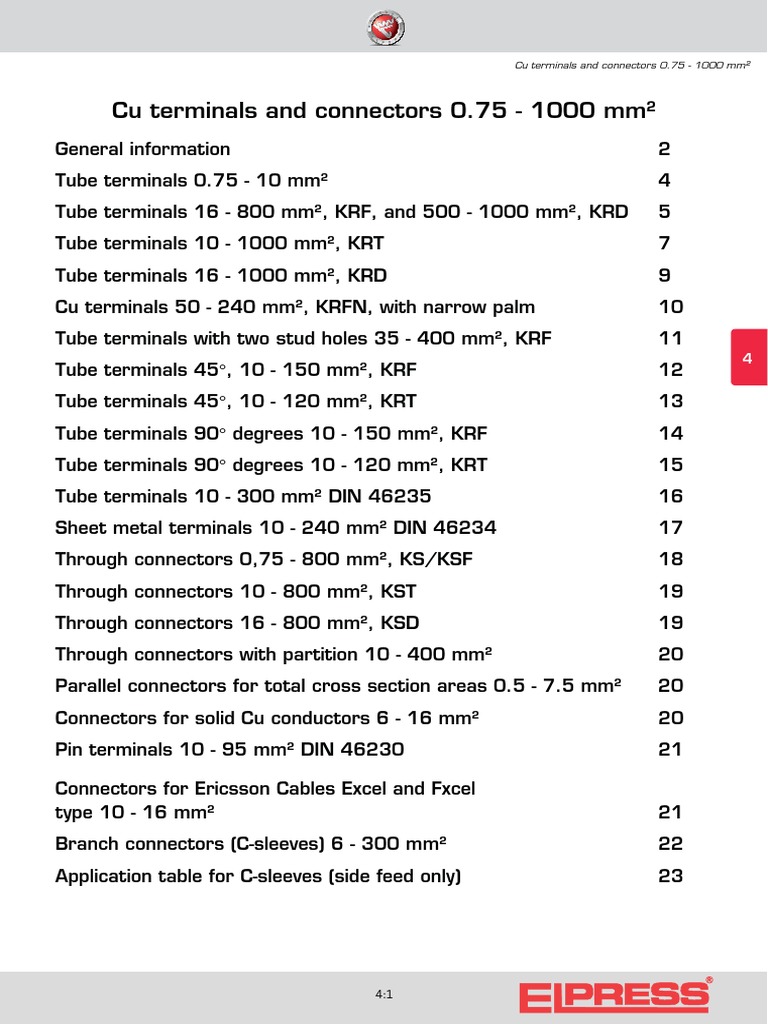 Cu Terminals | PDF | Electrical Connector | Electrical Components