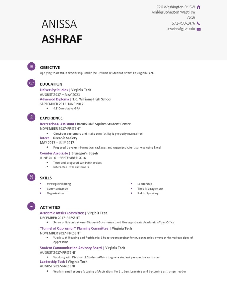 Dsa Scholarship Resume | PDF