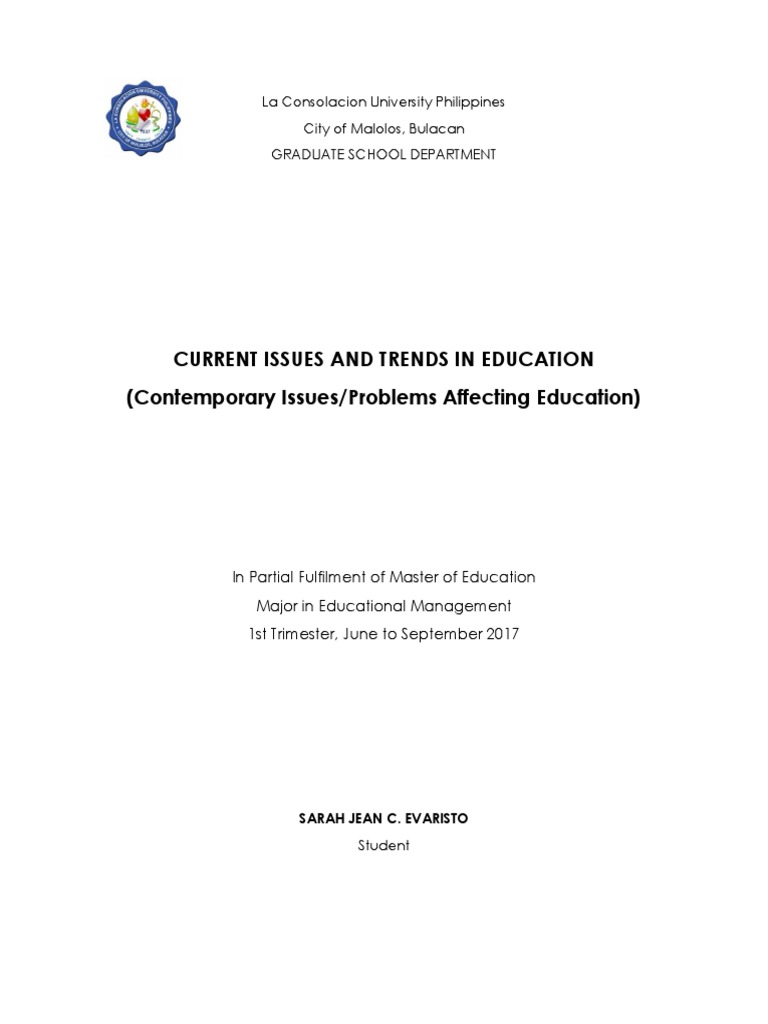Educ 211 Current Issues and Trends in Educ | PDF | Primary Education ...
