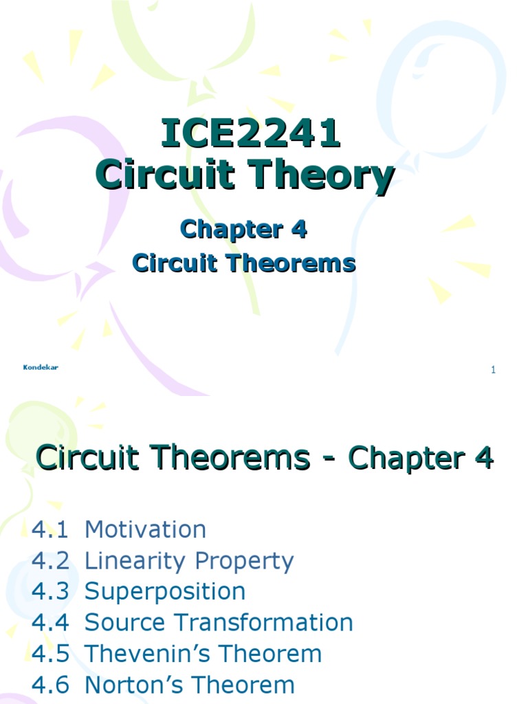 Circuit Theorems | PDF | Electrical Network | Linearity