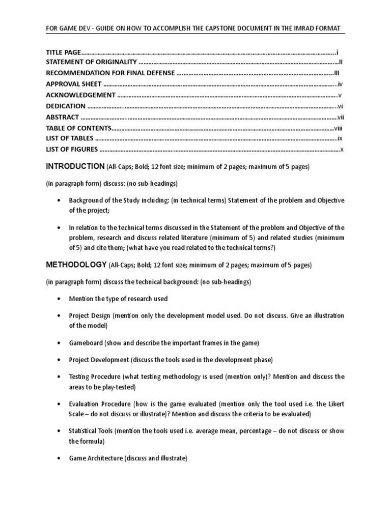 Capstone Thesis Game IMRAD-Format | PDF | Cognition | Computing And ...