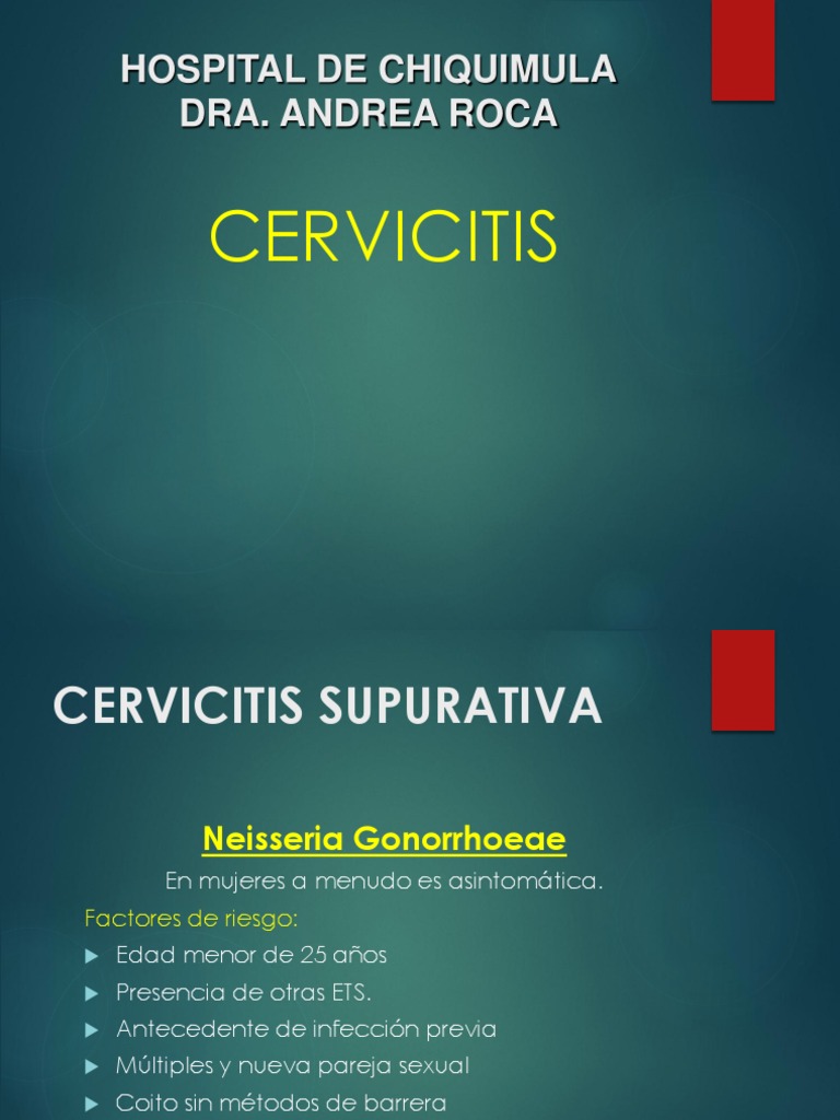 Cervicitis y Lesiones Cervicales | PDF | Cáncer de cuello uterino | Especialidades Medicas