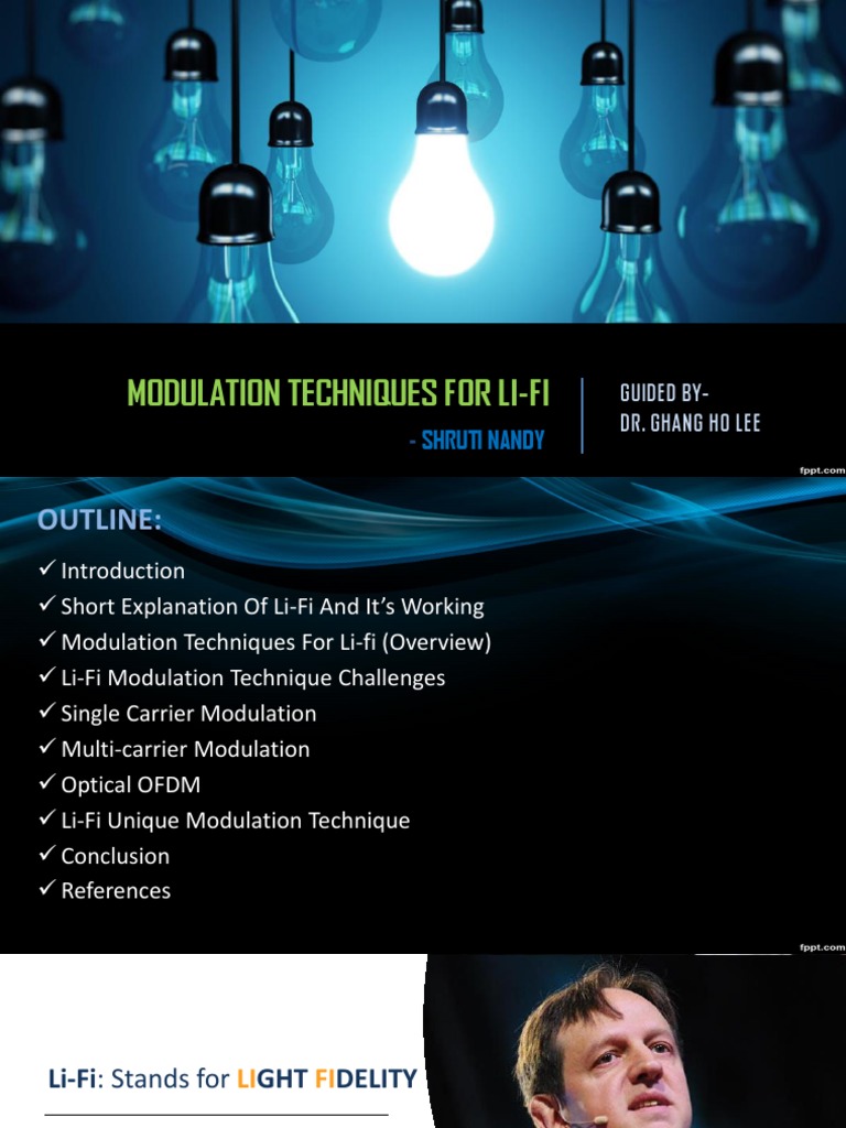 Li-Fi Modulation Techniques | PDF | Orthogonal Frequency Division ...