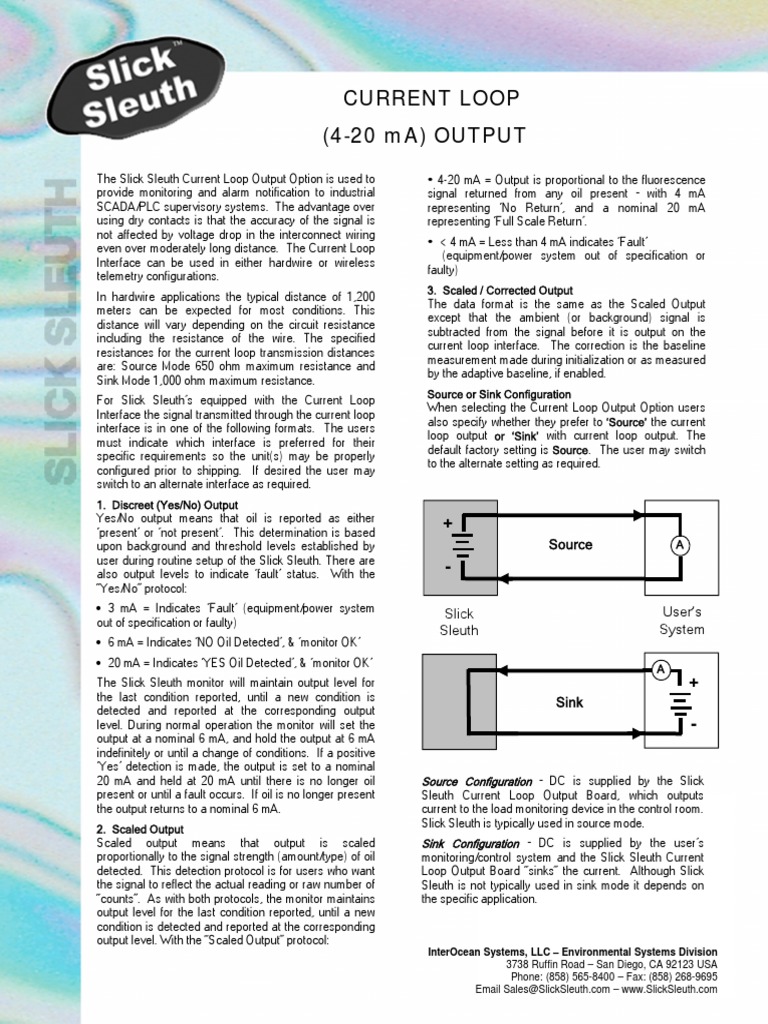 Current Loop (4-20 Ma) OUTPUT: Source | PDF | Electrical Resistance And ...