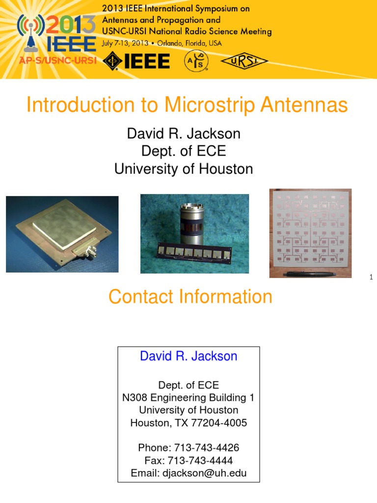 Introduction to Microstrip Antennas-PPT.pptx | Antenna (Radio) | Radio