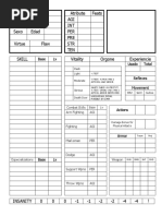 CthulhuTech - Character Sheet Color | PDF