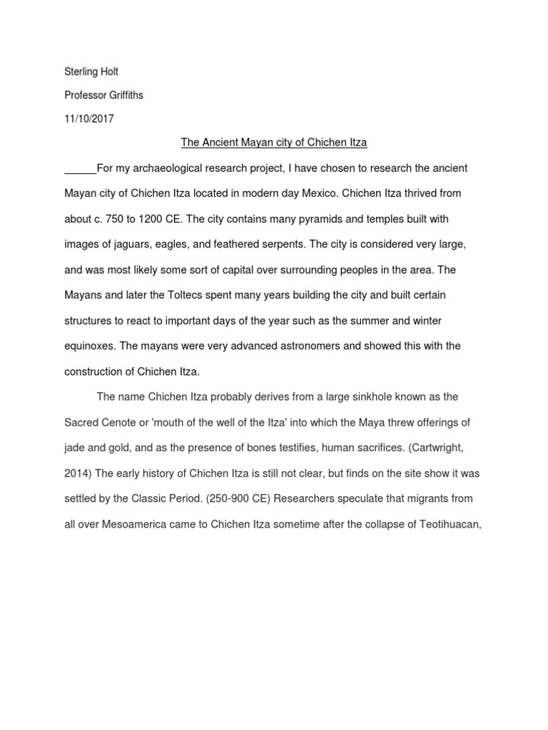 Research Project-Archaeology | PDF | Maya Civilization | Indigenous ...