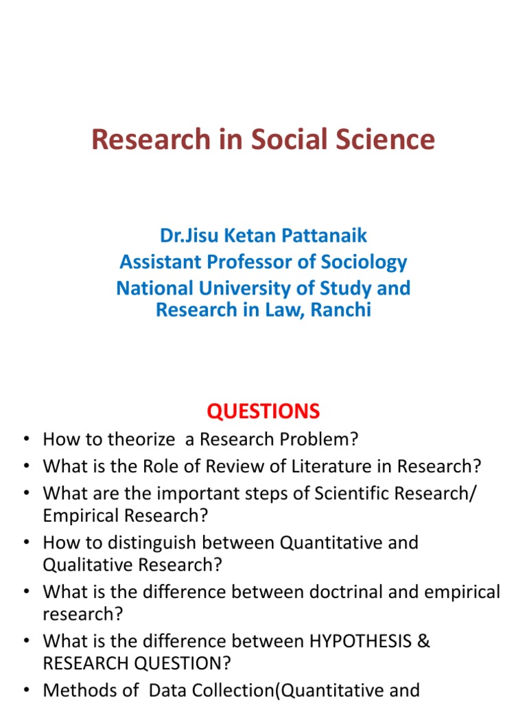 Social Science Research Methodology Guide | PDF | Quantitative Research ...