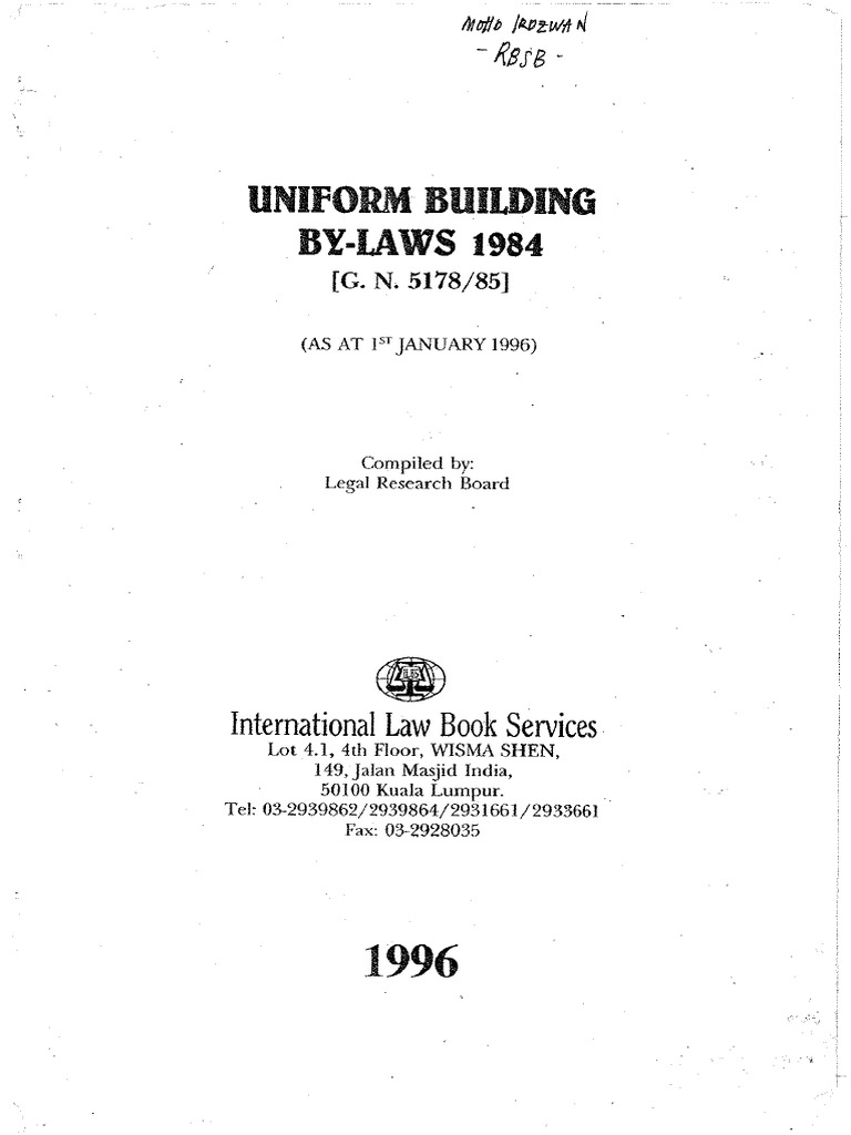 Uniform Building By-Laws 1984 | PDF | Wall | Stairs