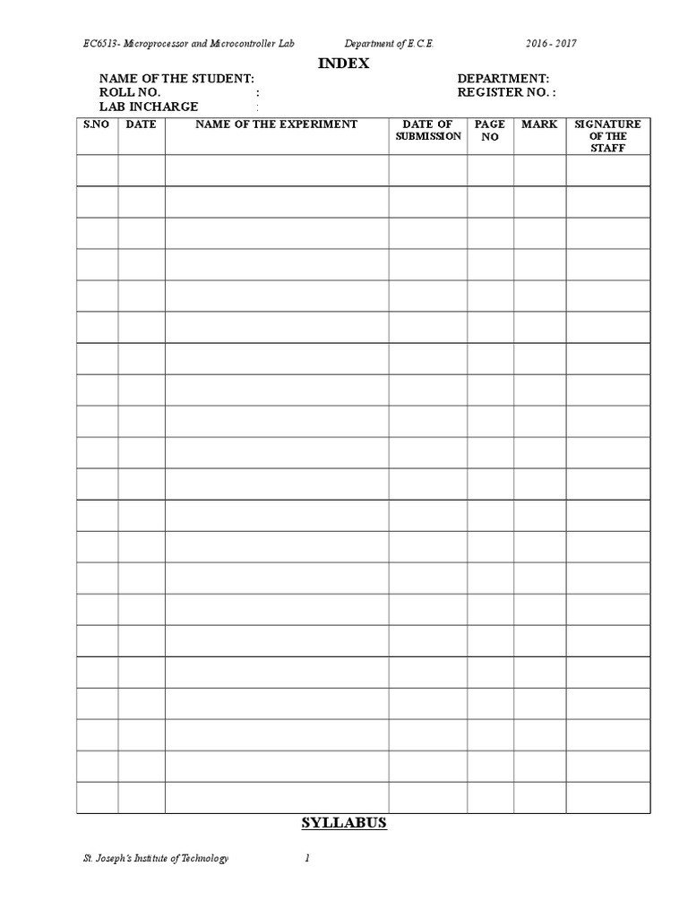 MPMC Lab Manual | Download Free PDF | Subtraction | Binary Coded Decimal MPMC Lab Manual | Download Free PDF | Subtraction | Binary Coded Decimal