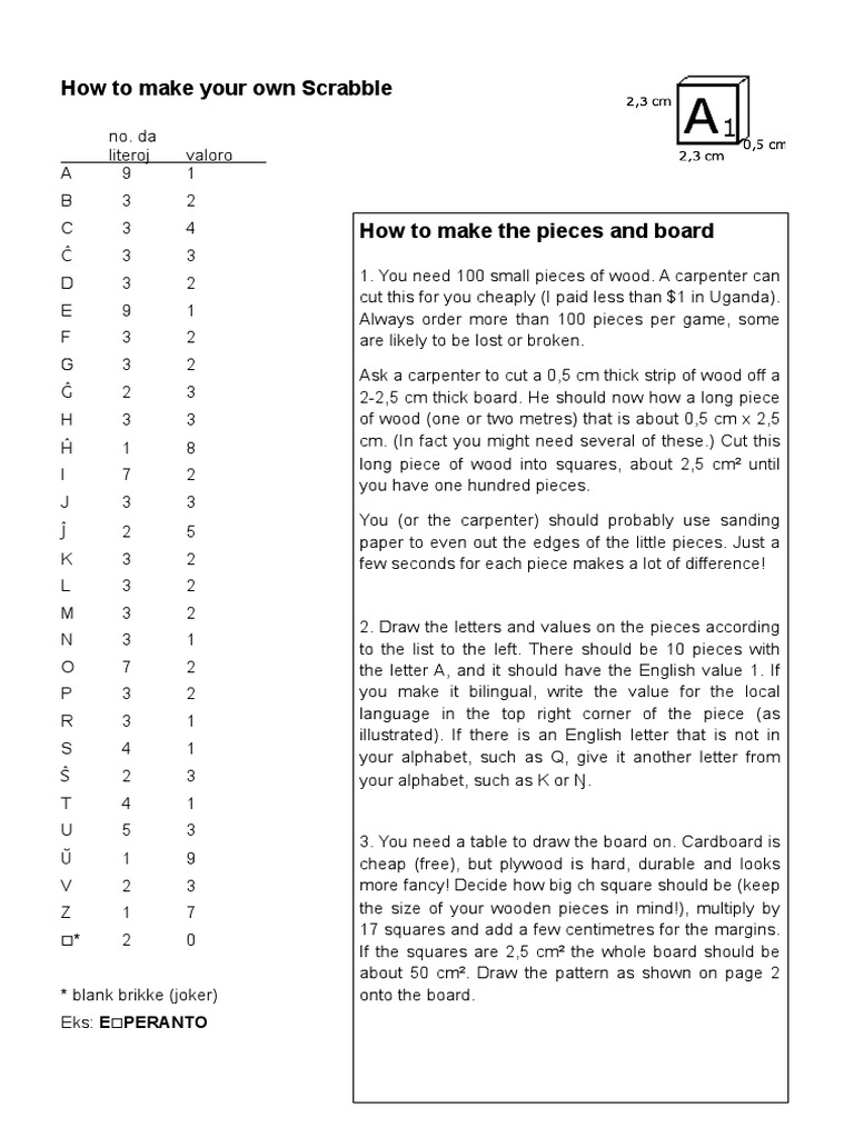 How To Make Your Own Scrabble | PDF | Leisure