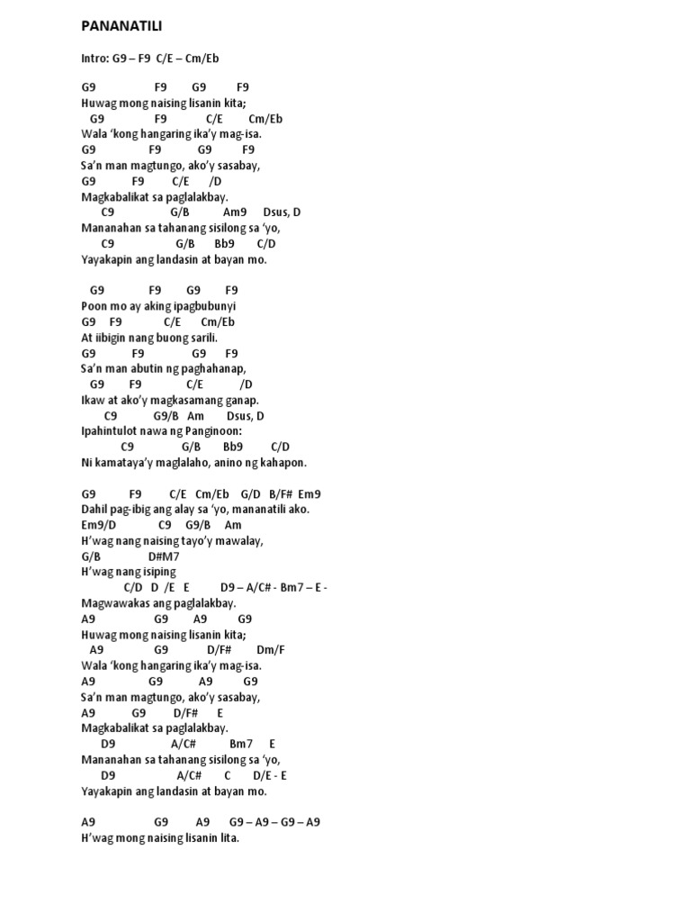 Pananatili - Chords | PDF