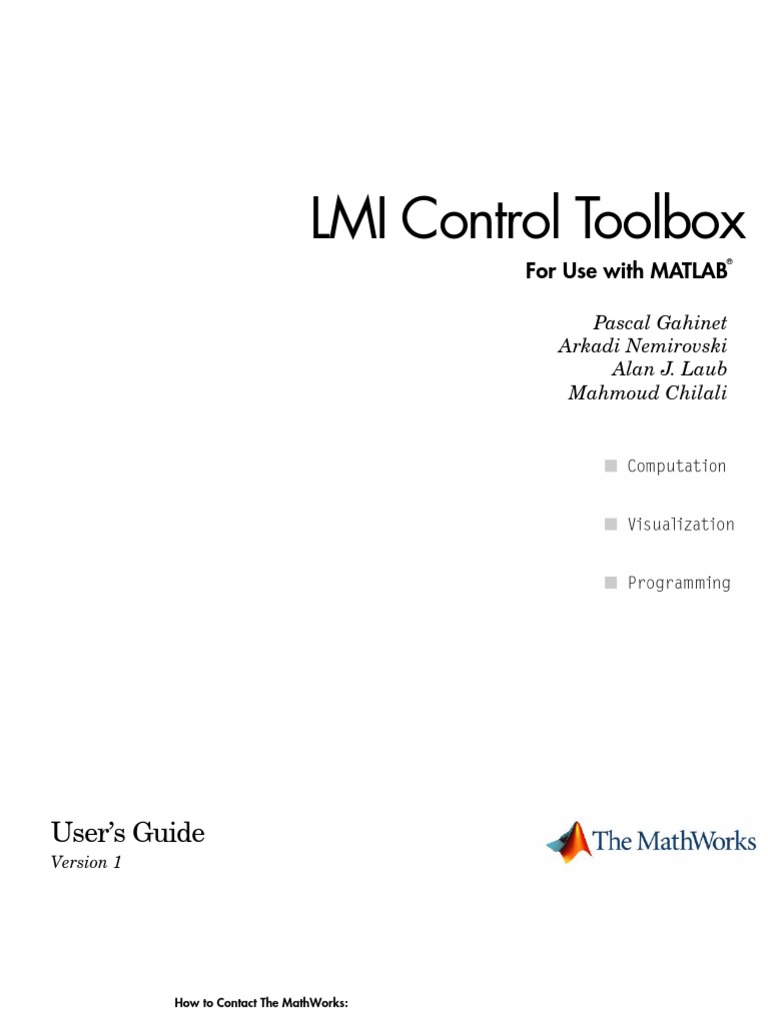 LMI Control Toolbox | PDF | Cybernetics | Systems Science