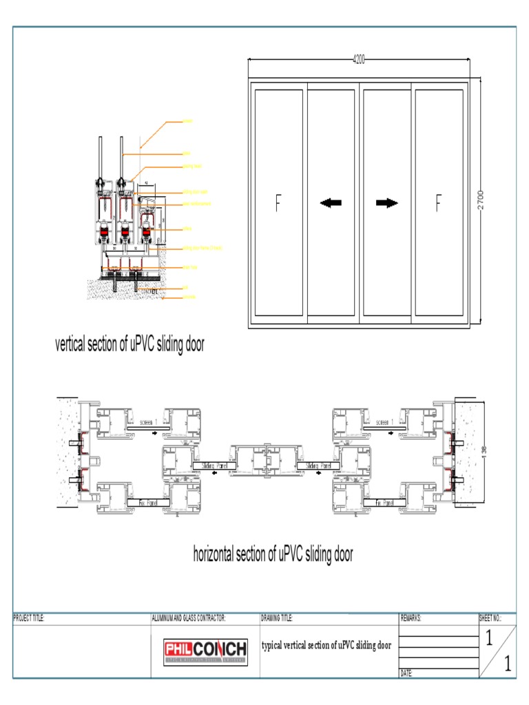 uPVC Sliding Door Vertical Section | PDF