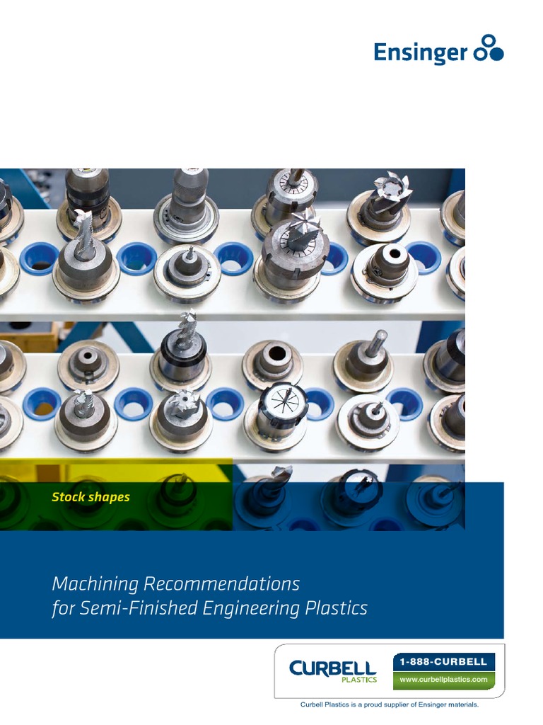 Machining Guide for Engineering Plastics | PDF | Drilling | Machining