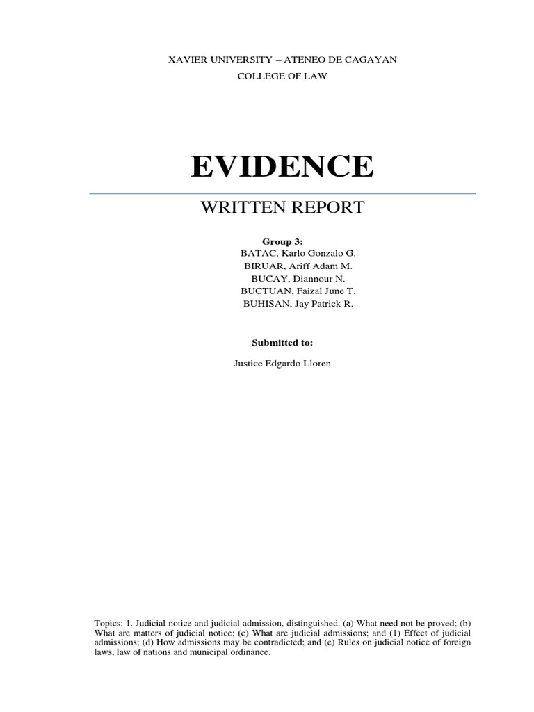 Judicial Notice v. Judicial Admission | PDF | Judicial Notice ...