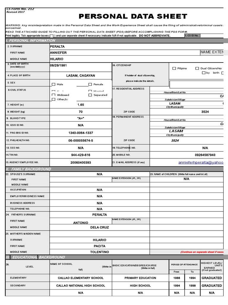 Blank Form Pds 2017 | Crimes | Crime & Justice