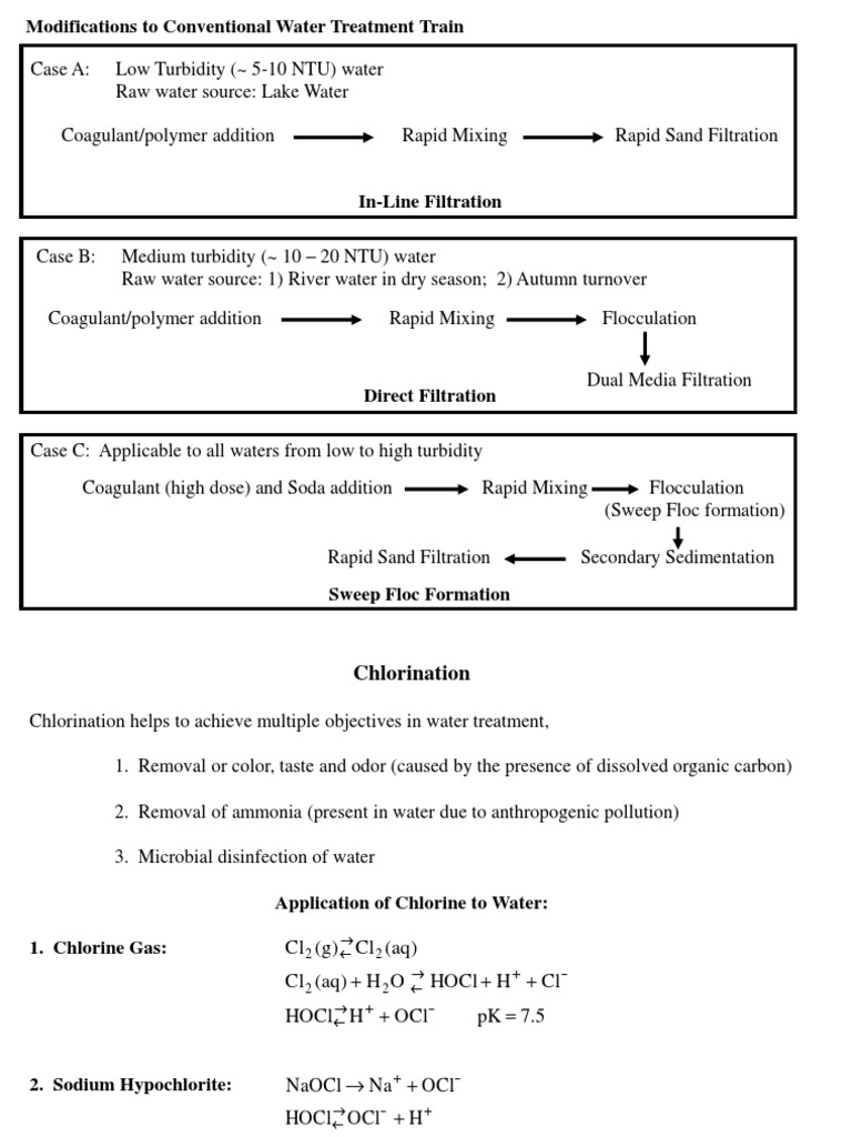 Modifications To Conventional Water Treatment Train | PDF | Water ...