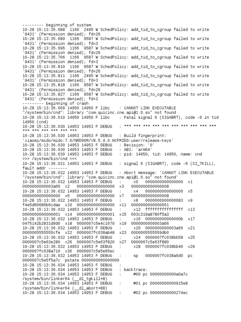 CND Execution Error on Xiaomi Device | PDF | Debugging | Information Technology Management