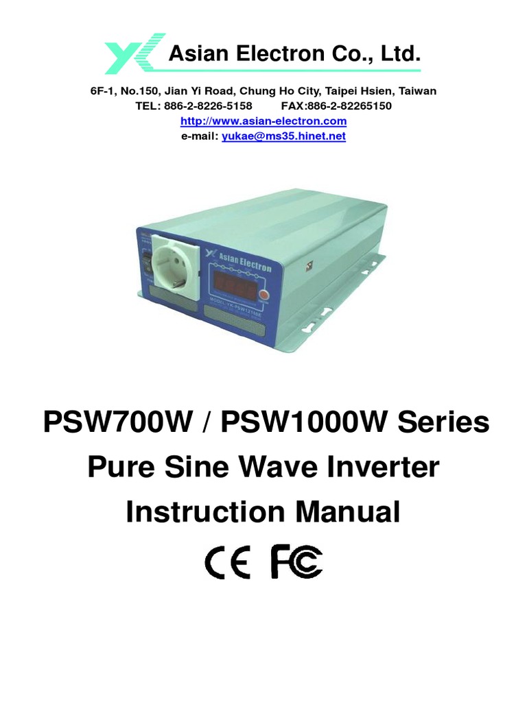 700W1000W User Manual (2).pdf | Power Inverter | Mains Electricity